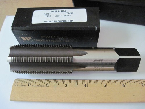 Widell Ind Graff M42x3.0 LH D8 Hand Plug Tap HSS 6FL 787456 NEW USA | eBay