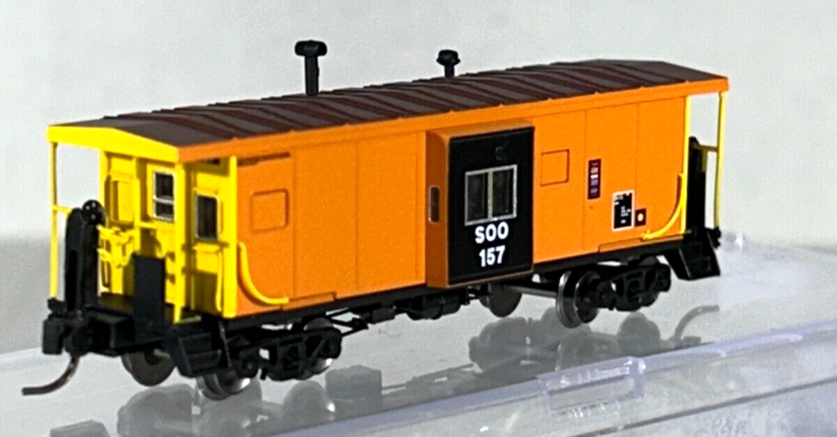 BLUFORD SHOP'S N SCALE ITN PH 4 BAY WINDOW CABOOSE SOO LINE BANDIT ...