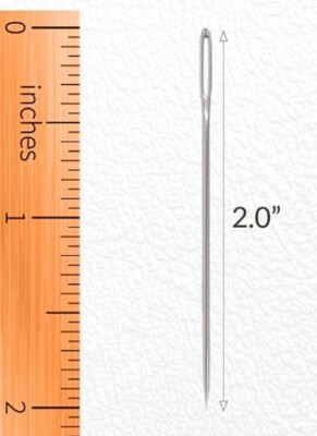 5 Sewing Needles, 2 Inch Large Eye Heavy Duty Big Eye Embroidery Needle ...