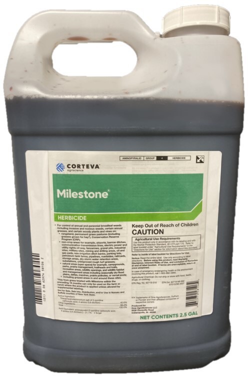 Milestone Herbicide - 2.5 Gallons (aminopyralid 40.6%) by Corteva NO ...