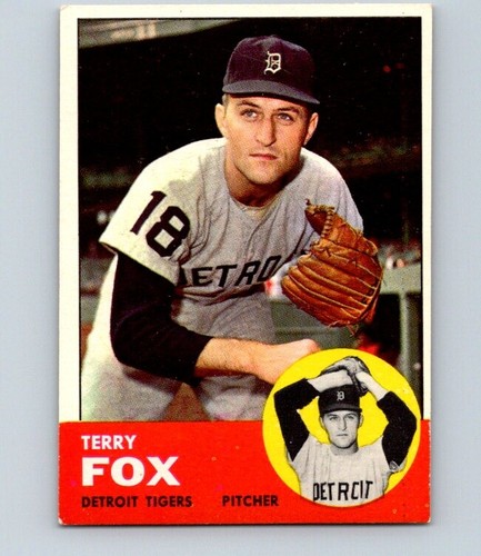 1963 TOPPS BASEBALL #44 TERRY FOX NRMT HS | eBay