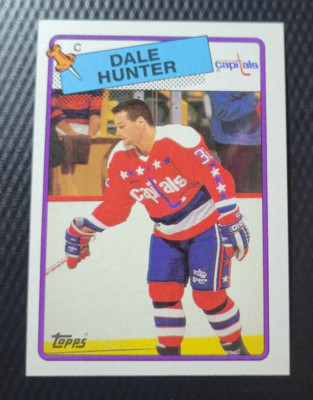 1988-89 Topps DALE HUNTER Washington Capitals NHL Hockey Career Stats ...