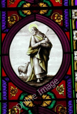 Photo 6x4 St Edith, Eaton - Stained glass window Middlehope c2000 | eBay UK