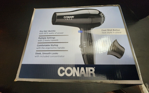 Conair 1875 Hair Dryer Black - Open Box - See Note | eBay
