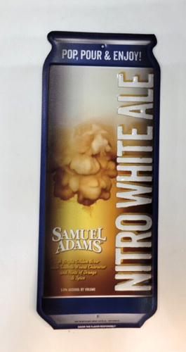 Samuel Adams Beer SIGN Nitro CAN white ale tin 2015 Boston Mass. | eBay