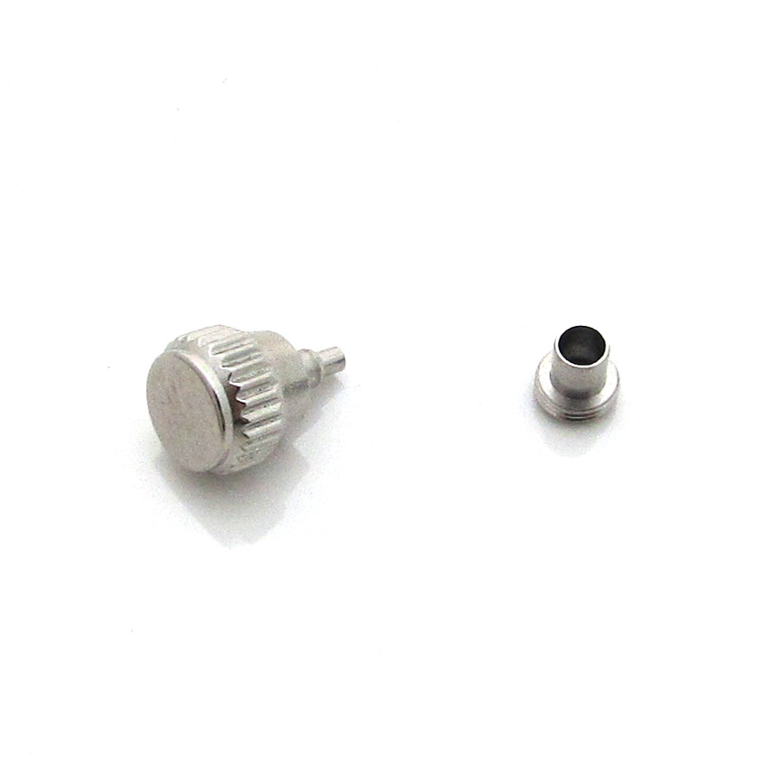 For CITIZEN Screw Down Locking WATCH CROWN & Tube Silver Replacement ...