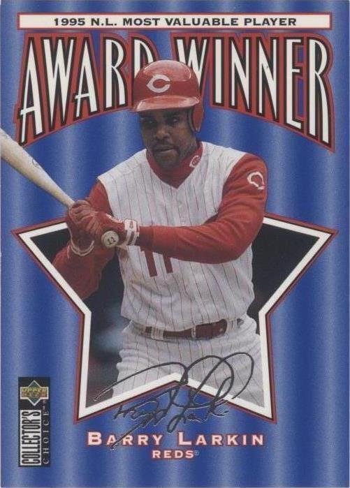 1996 Upper Deck Collector's Choice - Award Winner Barry Larkin #707 ...