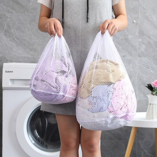 2/4pcs Drawstring Mesh Washing Bags Nylon Laundry Organizer Mesh Bag ...