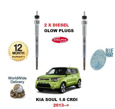 FOR KIA SOUL 1.6 DT CRDI D4FB 2013-->NEW 2X DIESEL START GLOW PLUG SET ...