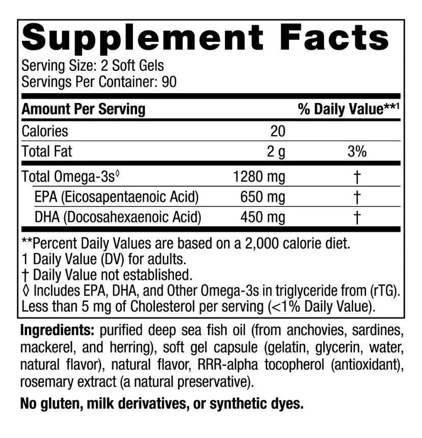 Nordic Naturals Ultimate Omega | Lemon | 1280mg | Omega 3 | 180 Soft ...