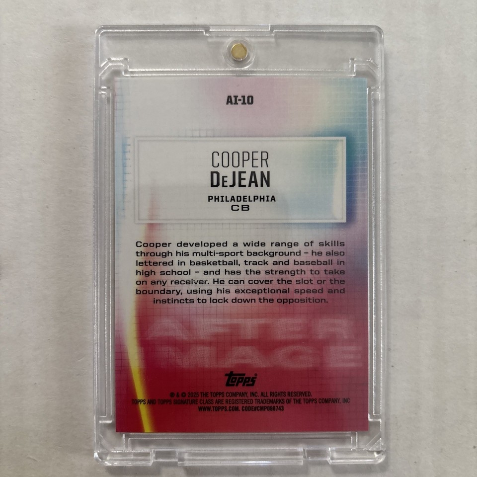 2024 Topps Signature Class Cooper DeJean After Image RC /10 - Eagles | eBay
