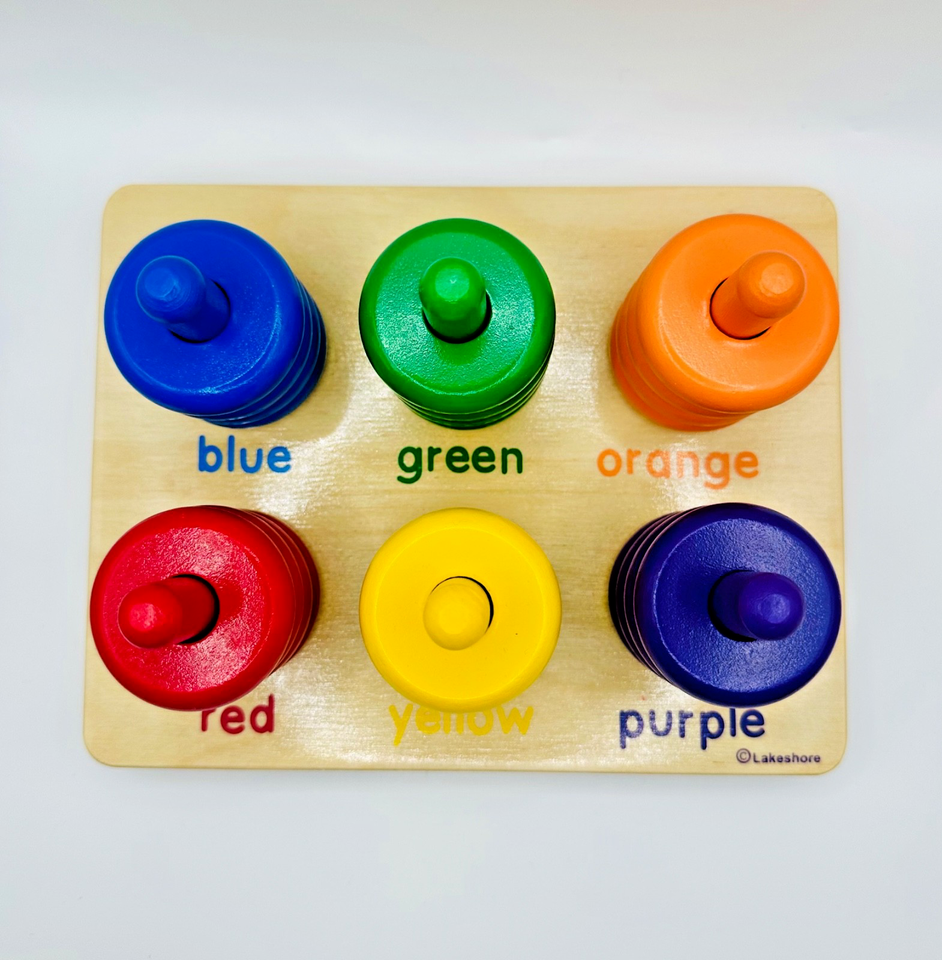 Lakeshore Color Rings Sorting Board Wood Educational Toy | eBay