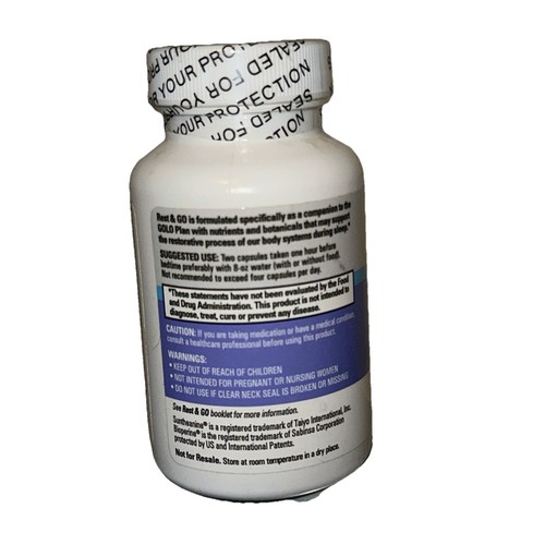 GOLO Rest & GO Dietary Supplement 60 Capsules Guaranteed Authentic New ...