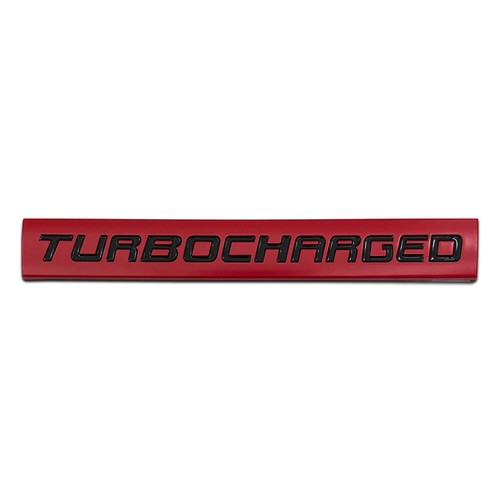 3D Metal Red & Black TURBOCHARGED Engine Emblem Supercharged Turbo ...
