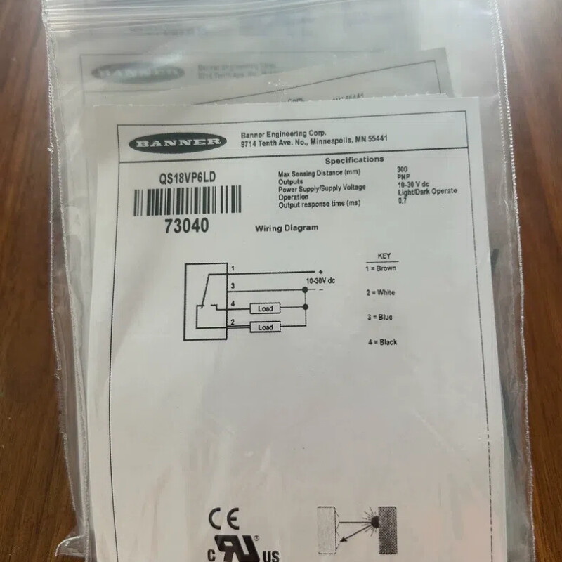 NEW BANNER ENGINEERING QS18VP6LD Photoelectric Sensor | eBay