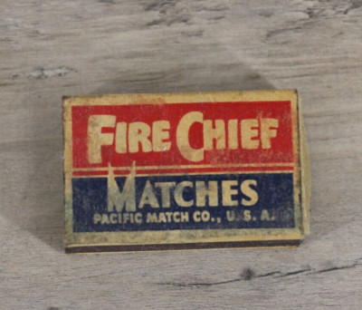 Fire Chief Matches Vintage Matchbox Pacific Match Co USA | eBay