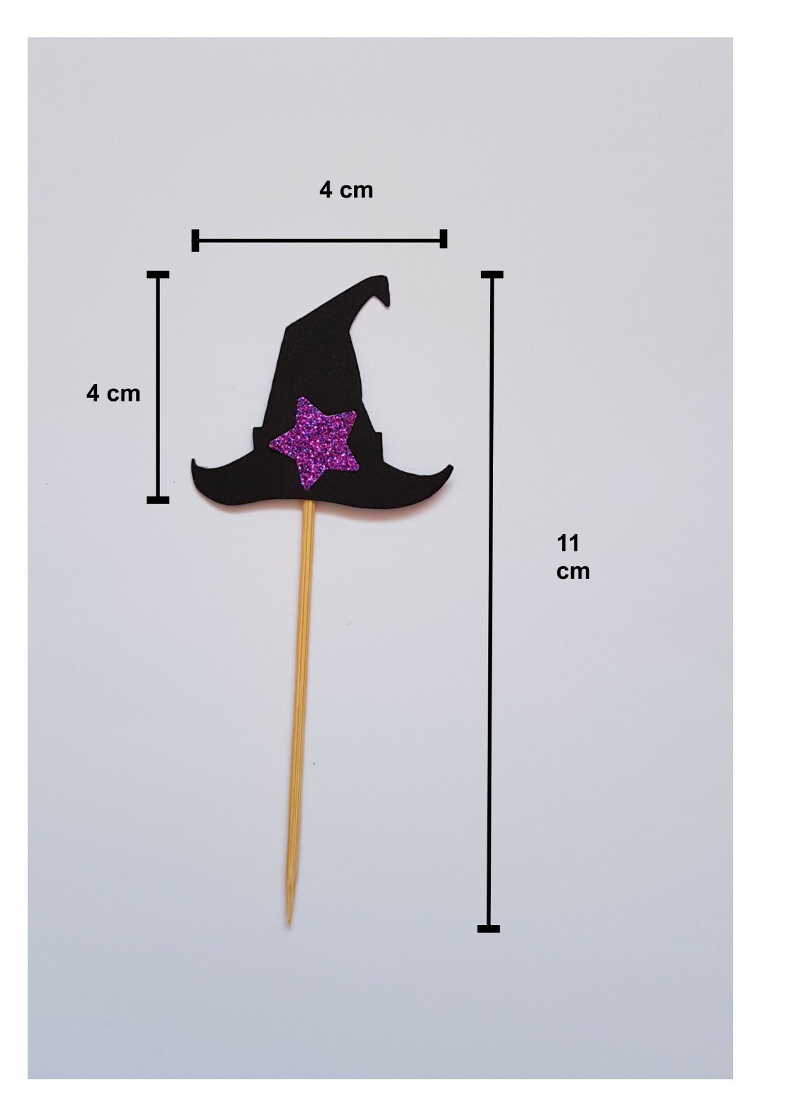 12 Halloween Glitter BOO GHOST WITCH HATS PUMPKINS Cupcake Toppers ...