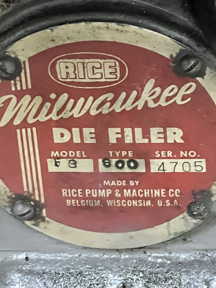 Pristine Vintage “Rare” Milwaukee Die Filer Filing Machine F2 ...