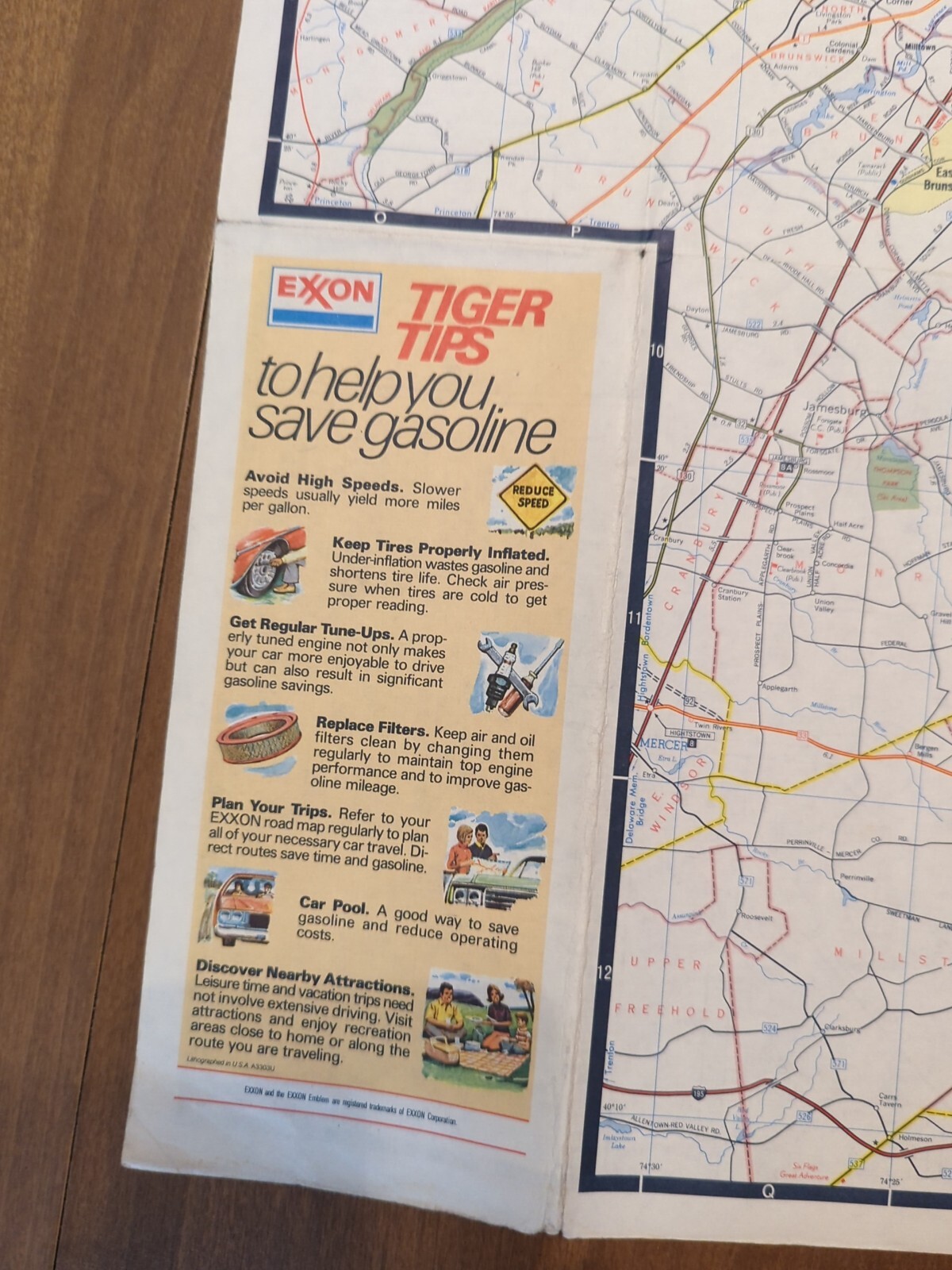 EXXON - ROAD MAP - NEW JERSEY - Dated 1984 - | eBay
