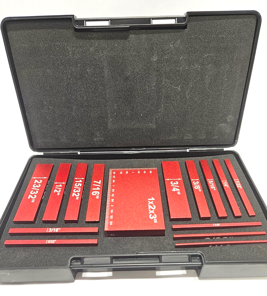 SETUP BLOCKS HEIGHT GAUGE SET 15PCS PRECISION ALUMINUM SET UP BARS | eBay
