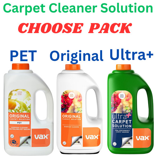 Vax Original Carpet Solution Shampoo 1.5L Scented Cleaner Upholstery or ...