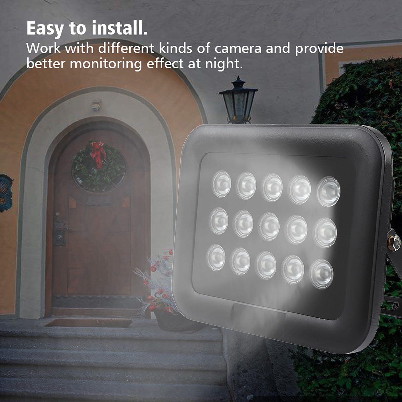 DC 12V 15pcs IR Infrared LEDs Array Light IP66 Waterproof Night Vision ...