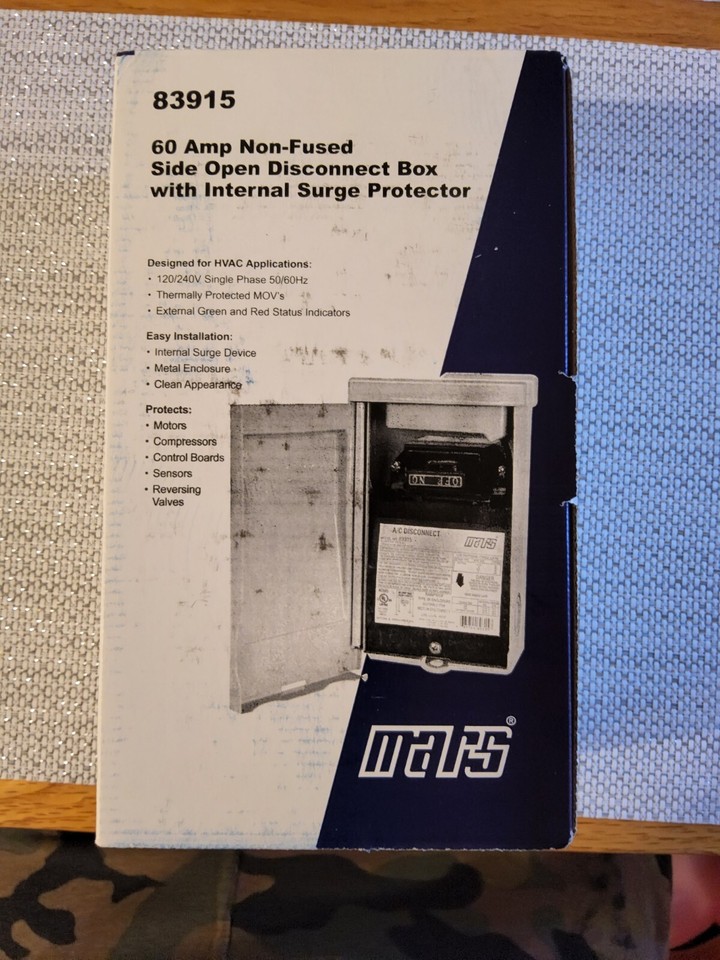 MARS- 83915 - 60A Non-Fused A/C Disconnect w/ Side Open, Surge ...