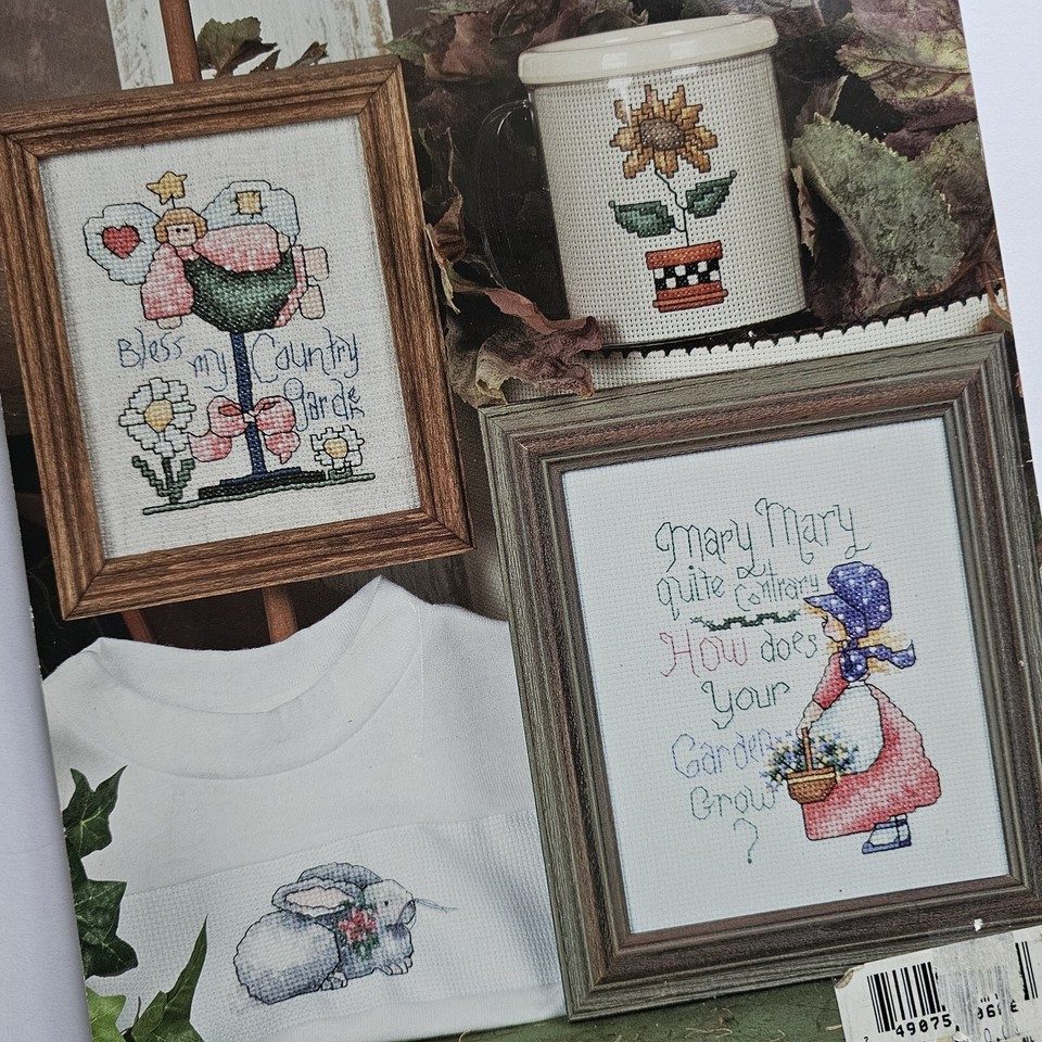 Vintage Jeanette Crews Designs In Alma Lynne's Garden Cross Stitch Book #22168 | eBay
