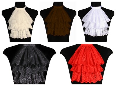 Period Lace Jabots - 5 colour options | Grelly UK