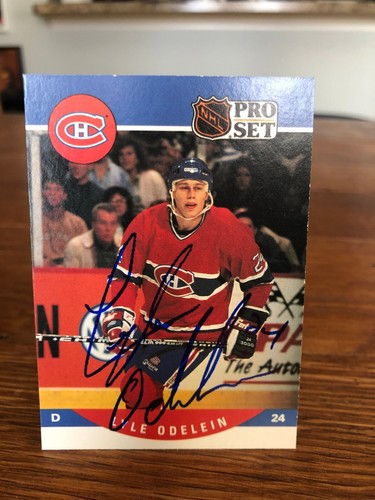 1990-91 PRO SET #617 LYLE ODELEIN SIGNED AUTOGRAPHED CARD | eBay