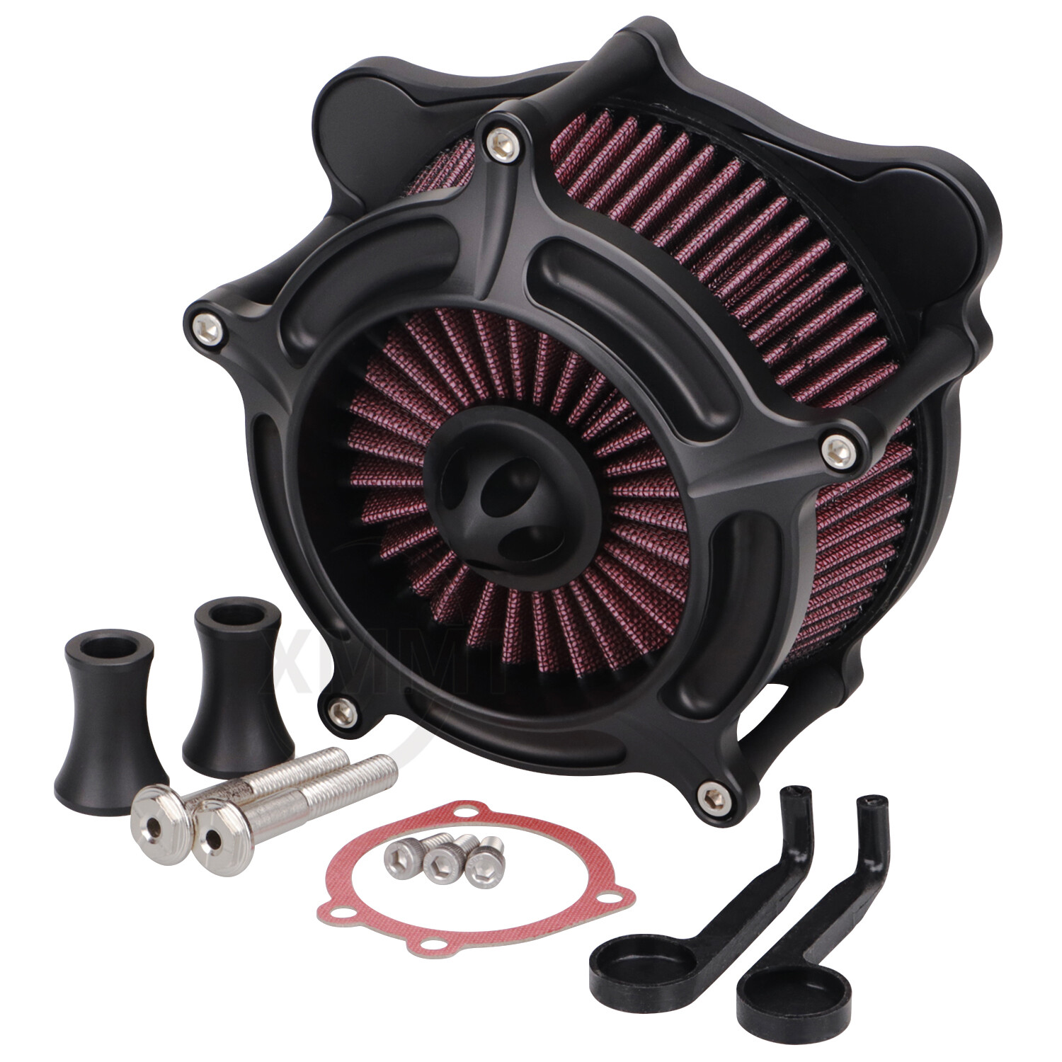 Turbine Air Cleaner Red Intake System Filter For Harley Softail 00-15 ...