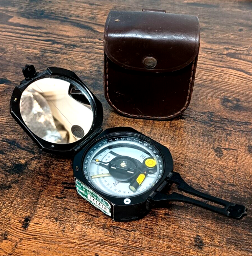 Vintage TAMAYA Pocket Transit Compass Surveying Tool with Leather Case ...