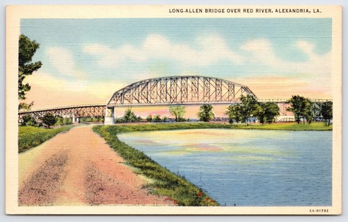 Postcard Long Allen Bridge Over Red River, Alexandria Louisiana ...