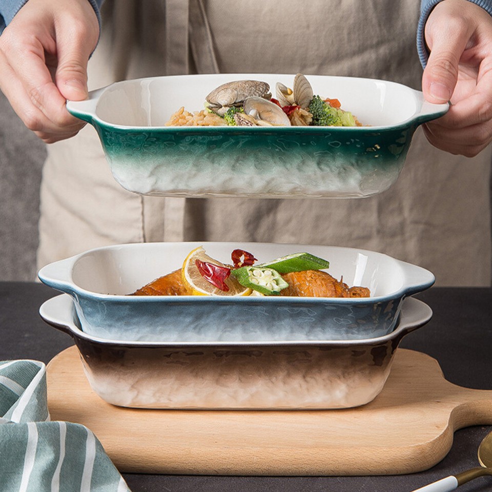 Ceramic Lasagna Pan Ceramic Oven Dish Tray Appetizer Plates Ceramic ...