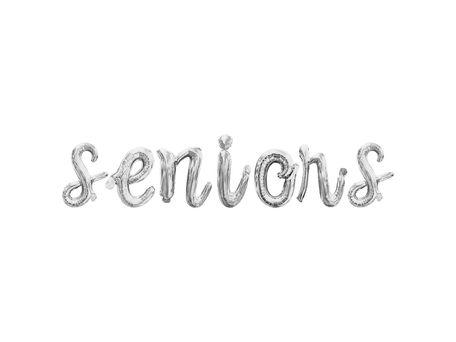 SENIORS Cursive Letter Balloon Banner - Senior Night Party Decorations ...