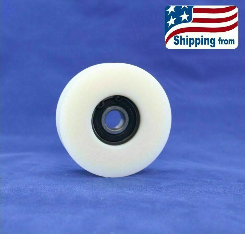 71 mm Nylon Pulley Wheel 12 mm Bearing Round U-Groove 20 mm Rope or ...