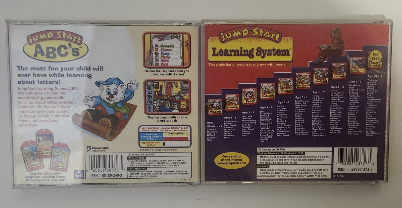 Lot Of 2 - Jumpstart ABC's And Kindergarten CD-Rom 20626709323| eBay