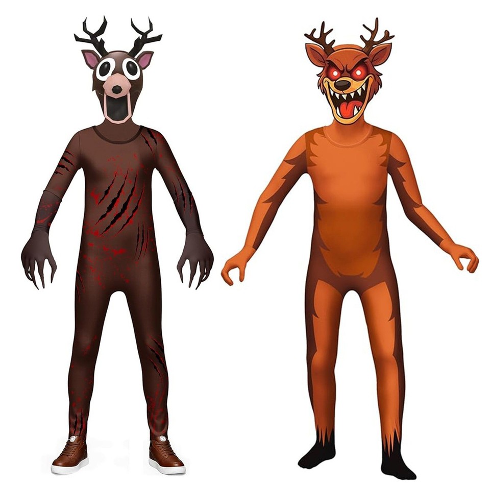 Kids 99-Nights in The Forest Deer Costume Boys Deer Monster Horror Game ...