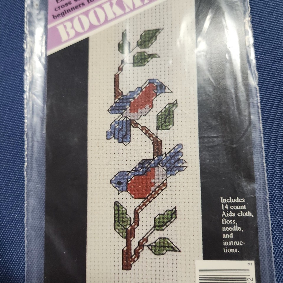 3 Banar Designs Cross Stitch Kits Floral Boquet + Chives +Blue Birds ...