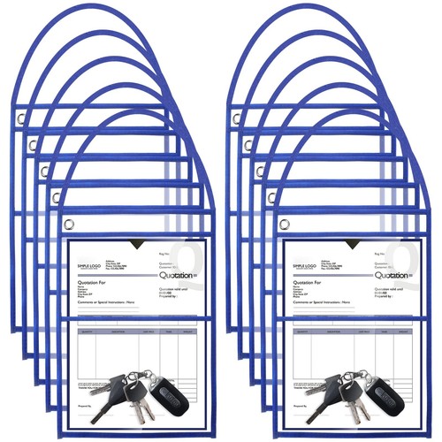 30 Pack Work Order Plastic Sleeves Repair Order Sleeves 9 x 12 Inch ...
