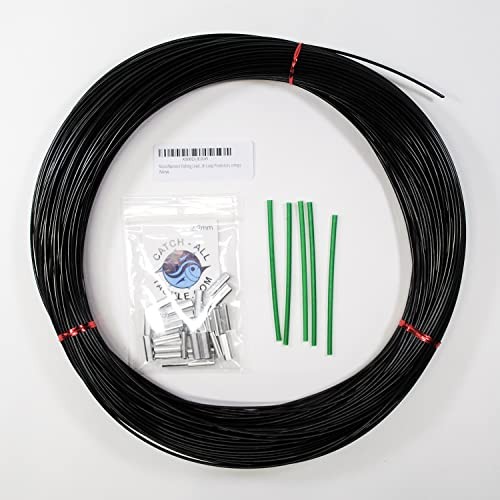 Monofilament Fishing Leader Kit 100yds 2.0mm-400lb Black with Loop ...