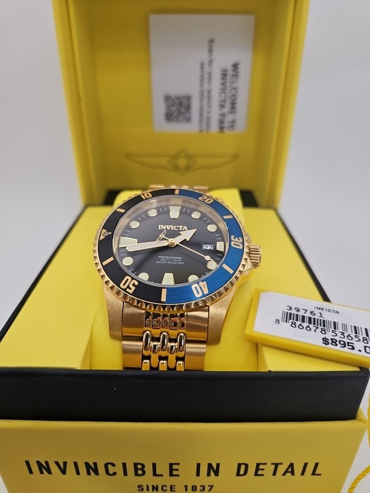 NEW Invicta Men's Pro Diver 24J Automatic NH35A Stainless Steel BLACK ...