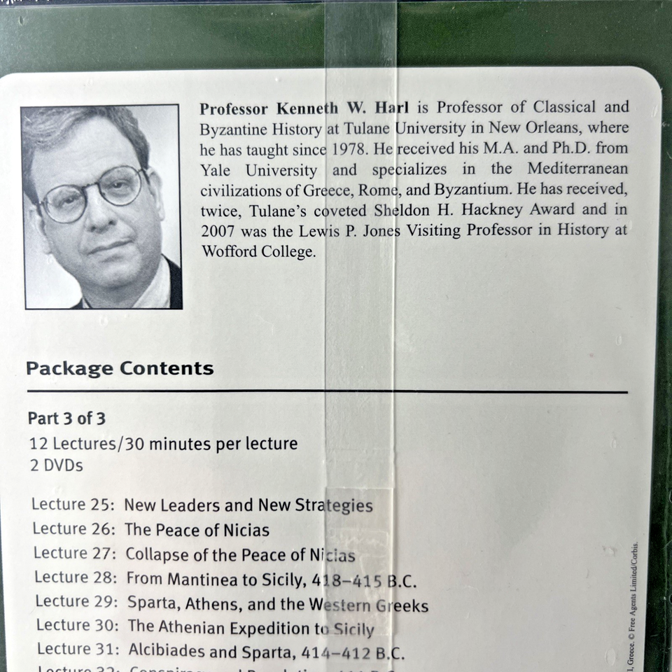 The Great Courses The Peloponnesian War DVD Set & Course Guidebook | eBay