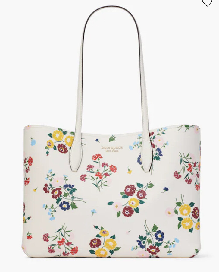 New Kate Spade All Day Floral Bouquet Toss Large Tote Bag Fits 13 ...