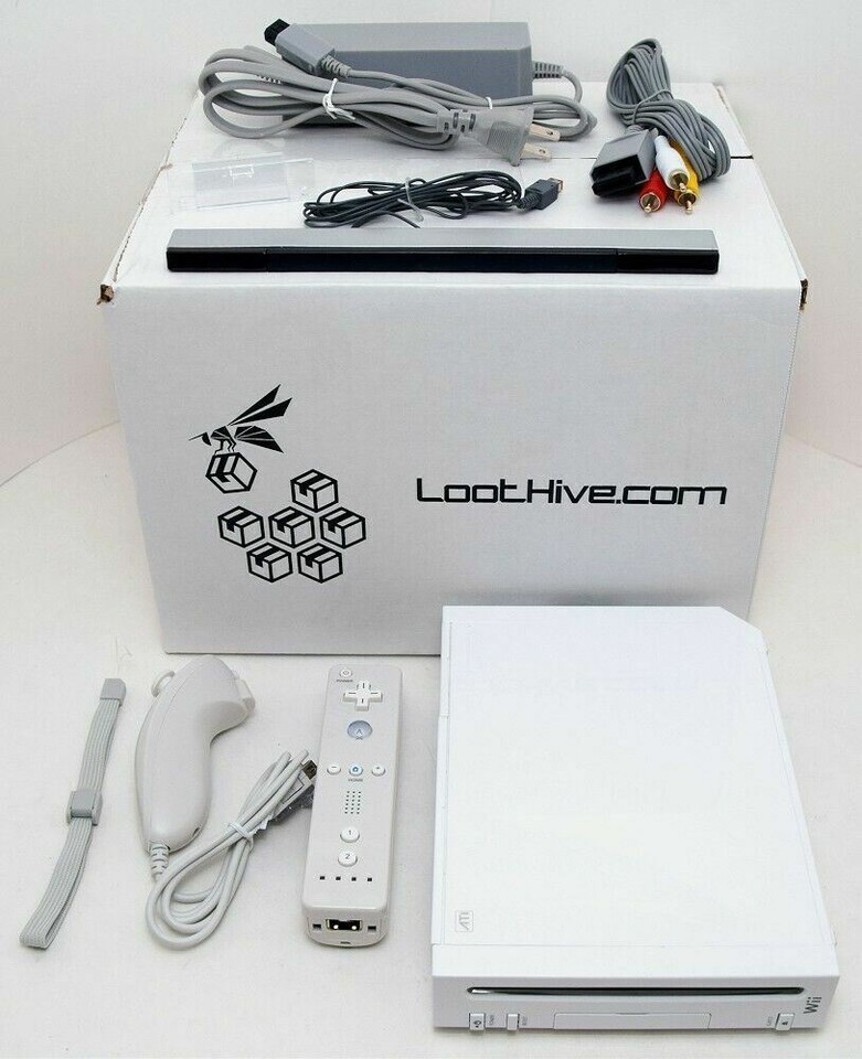 Complete NINTENDO WII System Bundle Console Video Game System RVL-001 ...