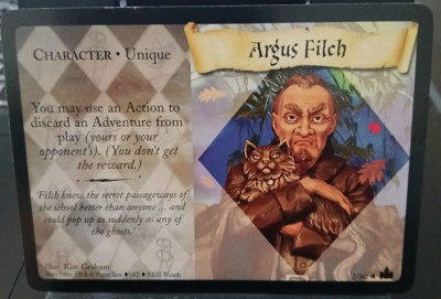 Harry Potter TCG Adventures at Hogwarts"Argus Filch" # 2/80 Rare | eBay
