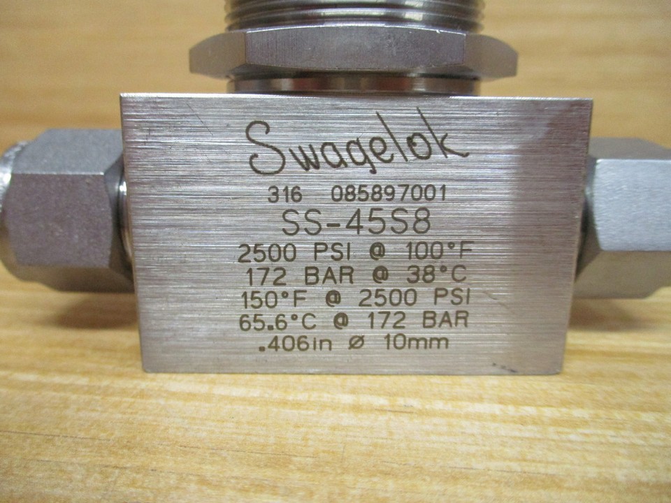 Swagelok SS-45S8 Ball Valve 1/2" SS45S8 | eBay