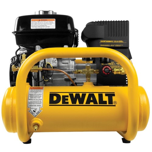 DeWalt 163cc 4-Gallon Twin Stack Gas Air Compressor w/ Honda GX Engine ...