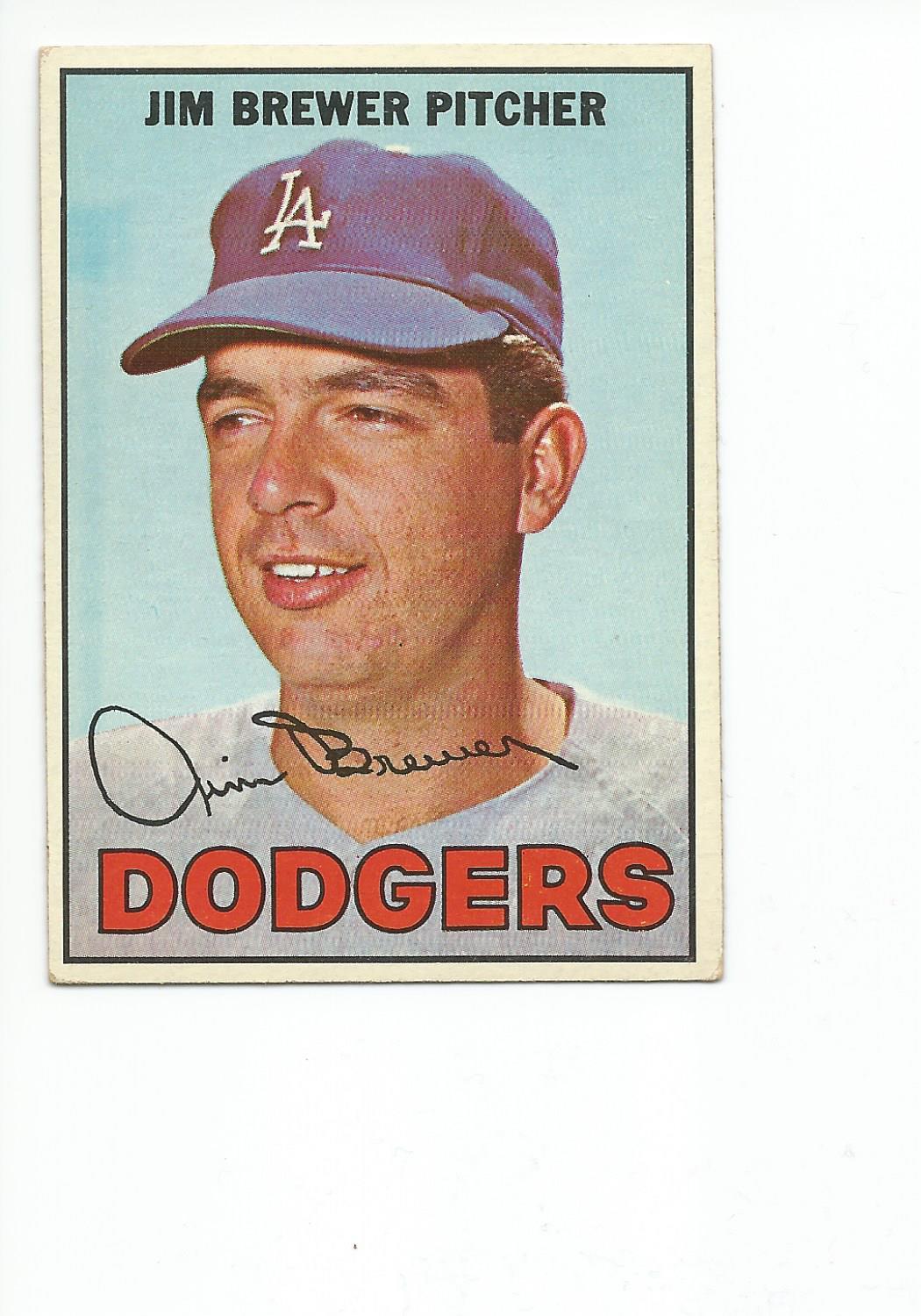 JIM BREWER 1967 Topps Baseball card #31 LA Los Angeles Dodgers EX+ | eBay