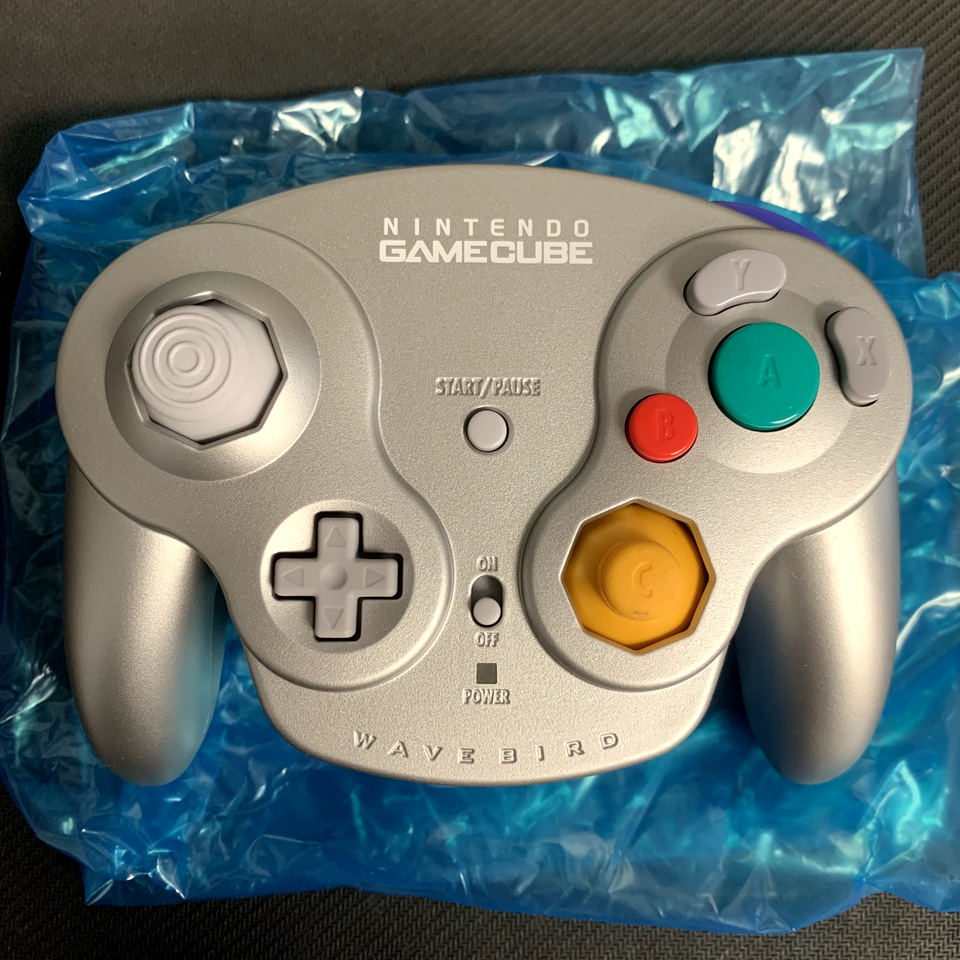 Nintendo Gamecube GC Wavebird Controller Japan OEM DOL-004 Silver CIB ...